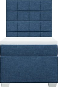 Box spring postel s matrací modrá 80x200 cm textil 3292621