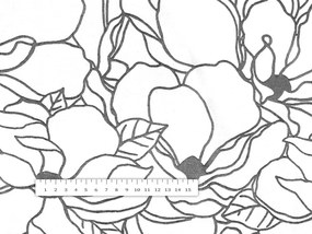 Biante Bavlněný povlak na polštář Sandra SA-271 Šedé designové květiny na bílém 45 x 45 cm
