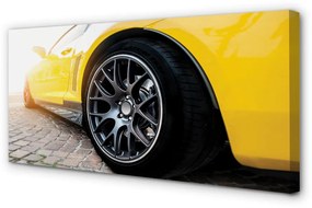 Obrazy na plátně žluté auto 100x50 cm