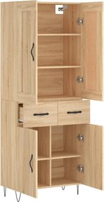 Skříň highboard dub sonoma 69,5 x 34 x 180 cm kompozitní dřevo 3199908