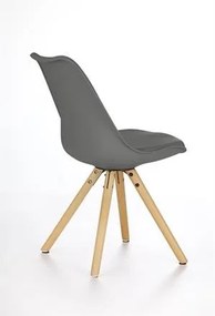 Jídelní židle K201 – masiv / plast / ekokůže, více barev Bílá
