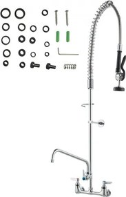 Komerční baterie s oplachovacím rozprašovačem, 119,4 cm výška, 20,3 cm střed, 30,5 cm