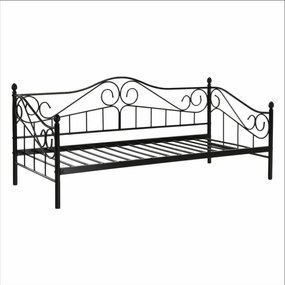 Kovová postel DAINA 90x200 černá Kondela 0000252383