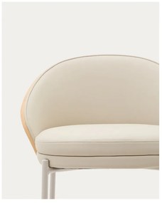 Béžová/v přírodní barvě barová židle (výška sedáku 77 cm) Eamy – Kave Home