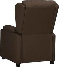 Polohovací křeslo hnědé umělá kůže 339069