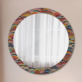 Kulaté dekorativní zrcadlo na zeď Bohemický ornament fi 90 cm