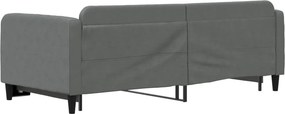 Válenda s přistýlkou tmavě šedá 90 x 190 cm textil 3196827