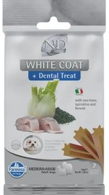 N&D WHITE Dog Dental Snack Sea Bass Medium & Maxi 100 g