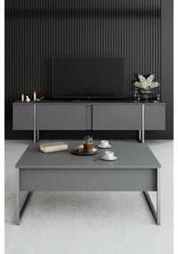 Konferenční stolek Luxe Anthracite and Silver
