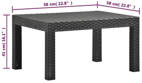vidaXL Marketos 2dílná zahradní sedací souprava podušky PP ratan antracitová