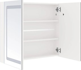 LED koupelnová skříňka se zrcadlem zářivě bílá 80 x 12 x 68 cm 326517
