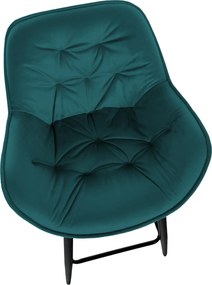 Sada 2 barových židlí Gibson 76 samet – tmavě zelená