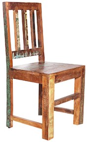 Massive home | Barevná židle z masivu Avadi recyklované dřevo MH202550