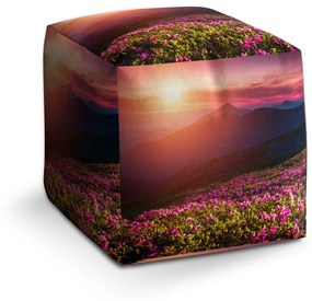 Sablio Taburet Cube Rozkvetlá příroda: 40x40x40 cm