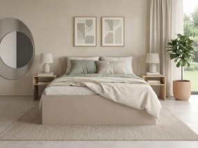 Postel ELISA 160 x 200 cm, kašmírově béžová Rošt: Bez roštu, Matrace: Bez matrace