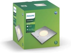 LED Venkovní bodové pojezdové svítidlo Philips Crust 17356/47/P0 chromové 2700K