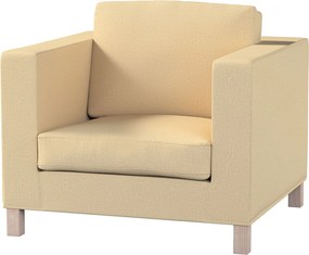 Potah na křesko IKEA Karlanda, krátký barva béžová látka lesklé, pletený vzor