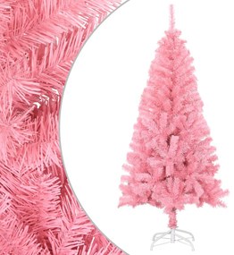 Umělý vánoční stromek se stojanem růžový 150 cm PVC 320997