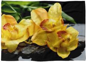 IMPAR Fleecová deka Žluté květy 150x120 cm (Rozměr : 200 x 140 cm, Podšití beránkem: NE)