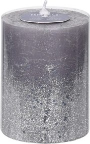 Vánoční svíčka Rustic – šedá 9 cm