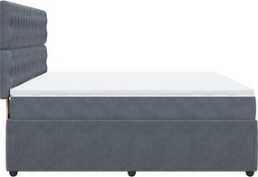 Box spring postel s matrací tmavě šedá 180x200 cm samet 3292413