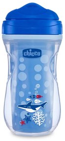 CHICCO Hrneček Active termo s tvrdým pítkem 266 ml modrý, žralok 14m+