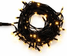 Easy Fix LED světelný řetěz, 20 m, venkovní, teple bílá, 120 diod, černý kabel, IP67