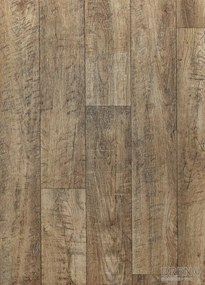 Breno PVC TRENTO Stock Oak 666M – tmavě hnědé dřevo, šíře 200 cm