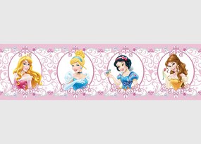 Dětská samolepící bordura na zeď Disney Princezny | 5 m x 13.8 cm | DWBD8065