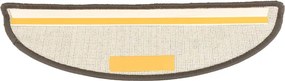 Schodové rohože 15 ks 56 x 17 x 3 cm šedé, půlkulaté 149846
