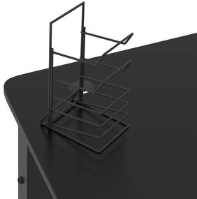 vidaXL Marketos Herní stůl s nohami ve tvaru K černý 110 x 60 x 75 cm