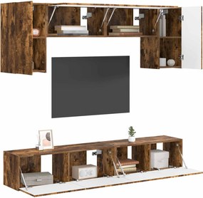 Sestava TV skříněk 4 ks Kouřový dub Kompozitní dřevo 3409083