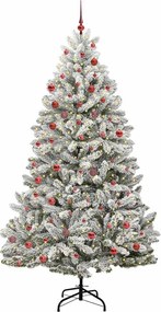 Umělý vánoční stromeček 210 cm 300 LED Teplá bílá PVC a ocel 3395757