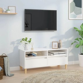vidaXL TV skříňka 100 x 34,5 x 44,5 cm kompozitní dřevo [831899] Barva: bílá s vysokým leskem