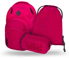 BAAGL 3 SET Coolmate Ruby: batoh, penál, sáček