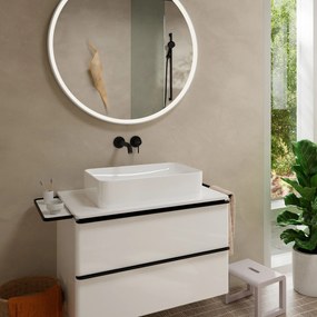 Hansgrohe Tecturis S, páková umyvadlová baterie EcoSmart+ pod omítku s výtokem 165 mm, černá matná, HAN-73350670