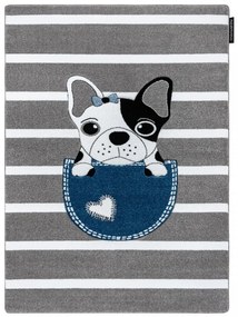 Hans Home | Dětský kusový koberec Petit Bulldog grey - 180x270