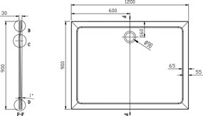 Aqualine Tecmi PQ12090 obdélníková sprchová vanička 120 x 90 x 3 cm litý mramor Koupelny Bernold