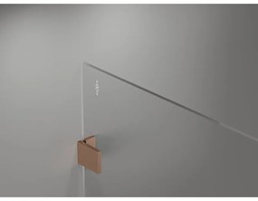 Mexen Lunar sprchová stěna levá 120 x 200 cm, 8mm čiré sklo, měděná matná, 830-120-000-65-00-L