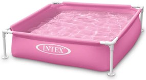 Intex 57172 bazén dětský s rámem růžový 122 x 122 x 30 cm