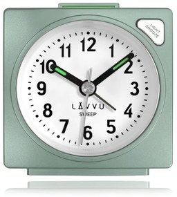 LAVVU Světle zelený budík SWEEP s plynulým chodem - 3 ROKY ZÁRUKA! LAS3044