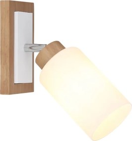 Globo 15977-1 - Nástěnné bodové svítidlo ROWENA 1xE27/60W/230V dub/bílá