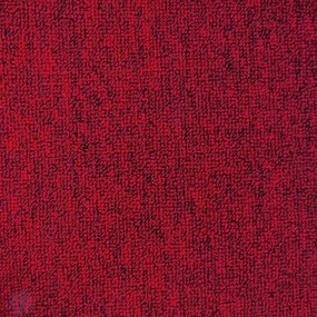 Ideal, Metrážový koberec Efekt 5180, na míru, šíře 5m, červená, filc, chodba / předsíň