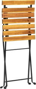 vidaXL Skládací bistro židle 4 ks masivní akáciové dřevo a ocel [313161] Barva: Bílá