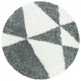 Vopi | Kusový koberec Tango shaggy 3101 grey - Kruh průměr 120 cm