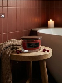 Sinsay - Vonná svíčka s dřevěným knotem Cranberry - burgundy