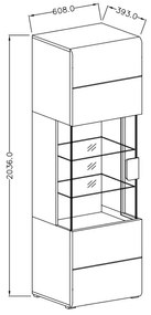 TOLEDO Obývací sestava Bílá/ Dub San Remo