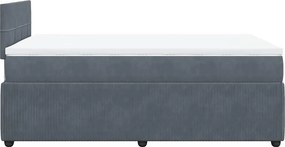 Box spring postel s matrací tmavě šedá 120 x 200 cm samet 3290011