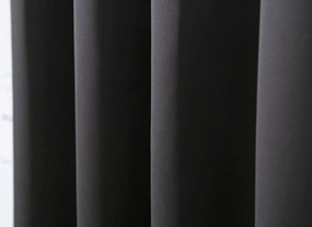Závěs OXFORD LIGHT 140x250 cm, černý Zavěšení: Řasící páska