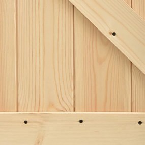 vidaXL Posuvné dveře s kováním 95 x 210 cm masivní borové dřevo [3203042]
